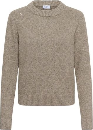 Saint Tropez Rundhals-Strickware - - Knitwear - Damen - Grau - XS