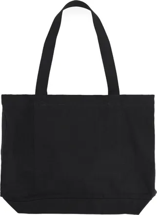 Maison Kitsun&eacute; Womens Tote Bag Dressed Fox Black Cotton Handbags Hand