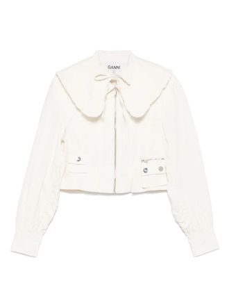 Ganni veste en popeline - Tons neutres