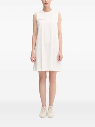 PANGAIA lettering-print mini dress - Wei&szlig;