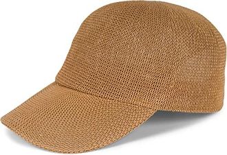 styleBREAKER 04023090 Casquette de baseball unisexe en paille de papier, couleur unie, aérée, avec boucle en métal réglable, camel, taille unique