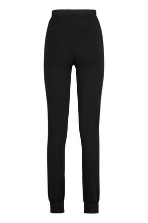 Saint Laurent Womens Cashmere Trousers Black Track Pants