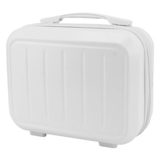 Generic 14-Zoll-Kosmetiktasche, ABS-Make-up-Tasche f&uuml;r Damen-Reise-Toilettenartikel, Stilvolles, Modernes Design mit Mehreren F&auml;chern (Wei&szlig;)