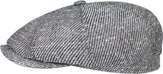 Stetson Casquette Hatteras Brown-Blue Homme - Made in Germany Type Gavroche avec Visiere, Doublure, Doublure Ete Printemps-ete - 56 cm Marron-Bleu