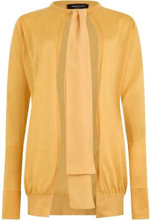 Fabiana Filippi Femme, Pulls, Jaune, Taille: 42 FR Fine-knit Cardigan