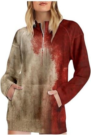 Generic Vestes pour femmes &laquo; IM Fine Bloody &raquo; Sweat &agrave; capuche pour Halloween, chemise amusante pour femmes, multicolore, XXL