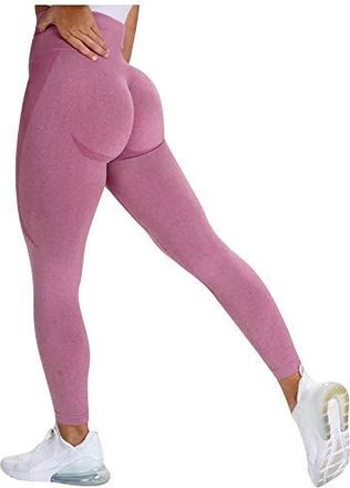 Generic Legging de sport 2026 pour femme, sans couture, taille haute, pour soulever les fesses, pantalon de yoga, rose, M