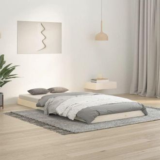 vidaXL Cadre de lit sans matelas blanc 90x200 cm bois de pin massif Vidaxl