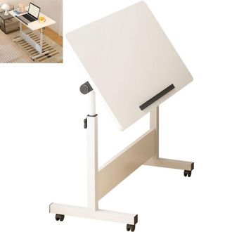 Generic Laptoptisch,h&ouml;henverstellbar Und Abgewinkelt,Klappbarer Computertisch Mit Rollen,Schreibtisch Computertisch Mobiler Stehtisch &Uuml;berbett-Tisch 360,Beist