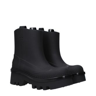 Chlo&eacute; Womens Black Cotton Ankle Boots
