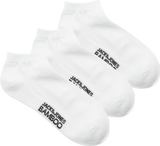 Jack & Jones Herren Jacbasic Bamboo Short Sock 3 Pack Noos Socken, Wei&szlig;, Einheitsgr&ouml;&szlig;e