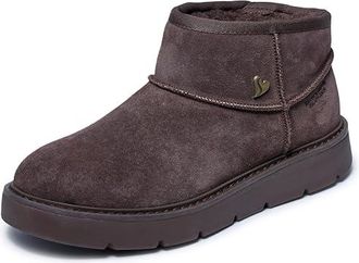 Skechers Keepsakes Mini bottes de neige confortables mains libres à enfiler pour femme, chocolat, pointure 38