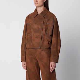 Isabel Marant Braune Jacke aus Veloursleder in Vintage-Optik