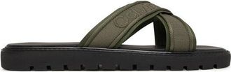 Calvin Klein Pantoletten Sq Molded Sandal Xcross Wb HM0HM02101 Gr&uuml;n