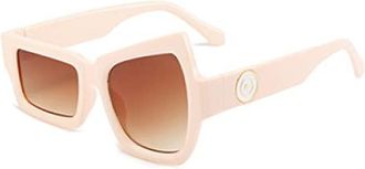 Generic Lunettes de soleil asymétriques pour femmes vintage lunettes de soleil pour hommes protection UV nuances, C8 Beige, Taille unique