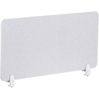 Beliani Séparateur de Bureau en PET Acoustique Recouvert de Tissu 120 x 50 cm Blanc Cassé Split