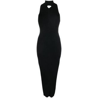 Courr&egrave;ges Diamant-Neck-Kleid - - Dresses - Damen - Schwarzk - M