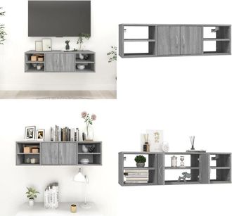 vidaXL Vidaxl - Wandregal Grau Sonoma 102x30x29 cm Holzwerkstoff - Wandregal - Holzregal - Wohnraumorganisation - Regal Grau - Regal Schlafzimmer - Home &
