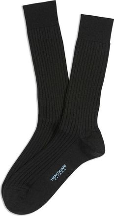 Marcoliani Virgin Wool Ribbed Sock - - Underwear - Herren - Schwarzk - ONE SIZE