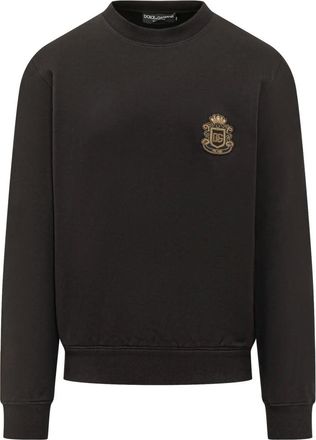 Dolce & Gabbana Homme, Sweatshirts et sweats &agrave; capuche, Noir, Taille: XL SweaT-shirt Ras du Cou