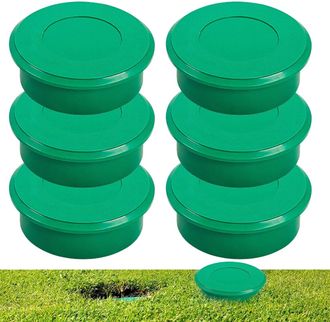 Generic Golf Loch Abdeckungen F&uuml;r Putgreen,6 St&uuml;cke Wasserdichte Schutzkappen | Wasserdichte Golf Cup Loch Gras Abdeckungen | f&uuml;r Training &Uuml;bung Garten und We