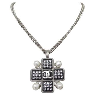 Chanel Halskette - NEUE CHANEL-HALSKETTE AB8408 KREUZANH&Atilde;NGER GRIPOI - Gr. unisize - in Silber - f&uuml;r Damen