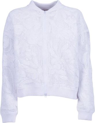 KANGRA Femme, Vestes, Blanc, Taille: 40 FR Bomber Cornely