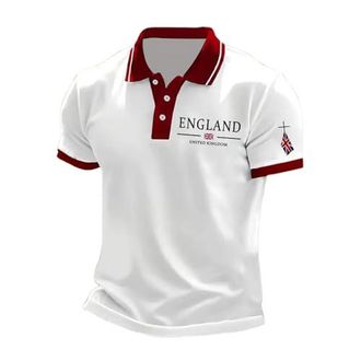 Generic Chemise classique &agrave; manches courtes pour homme avec drapeau britannique, confortable, respirante, en tricot m&eacute;lang&eacute;, chemise boutonn&eacute;e d&eacute;contract&eacute;e po