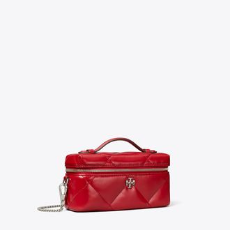 Tory Burch Damen Kira Kosmetiktasche im Querformat mit Rautensteppung