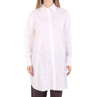 Karl Lagerfeld Femme, Blouses et Chemises, Blanc, Taille: 38 FR Chemise Popeline Strass