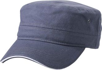 Myrtle Beach Sandwich Cap im Military-Stil aus robustem Baumwollcanvas (anthracite/white)