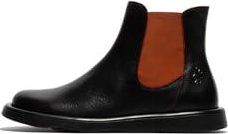 FLY London Femme TICH099FLY Fashion Boot, Noir/Rouge, 35 EU