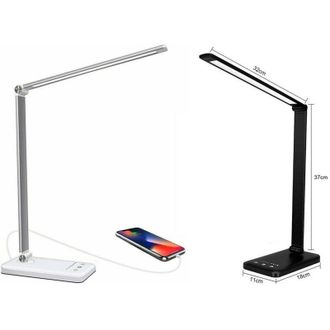 Trade Shop Lampe De Bureau Tactile Pliable &agrave; 180&deg;, 52 Led, 5 Couleurs, Ek009a