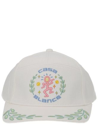 Casablanca A-SP26-HAT-008_01WHITE Cotton Baseball Cap - White
