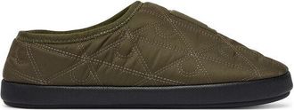 Calvin Klein Hausschuhe Home Slipper Quilted Rip Emblem HM0HM02280 Khakifarben