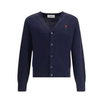 Ami Cardigan col en V Ami de Coeur - Homme - Pulls - Bleu - Taille: L