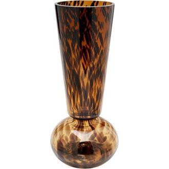 Kare Design Vase Caramel, Braun, 35 cm, Glas, Blumenvase, Dekoration, Handgearbeitet, Gef&auml;&szlig; f&uuml;r Blumen