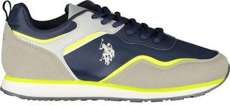 U.S.Polo Association Blaue Polyester-Sneaker mit Sportdetails - - Shoes - Damen - Blau - 36 EU