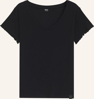 HUGO BOSS Pyjamas Tops Cosy Waffle_T-Shirt schwarz