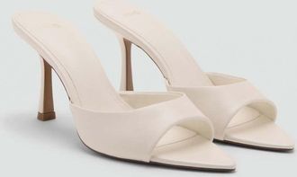 Mango Sandales pointues &agrave; talon &eacute;cru - Femme - 35 - MANGO