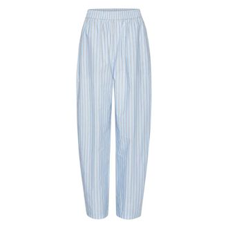 Rotate Popeline Hose mit Karottenschnitt - - Trousers - Damen - Blau - S