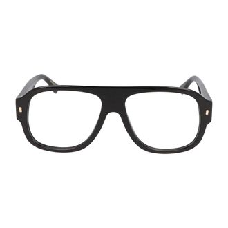 Dsquared2 unisex, Accessoires, Noir, Taille: 56 MM Lunettes de vue forme pilote ac&eacute;tate D2 0125