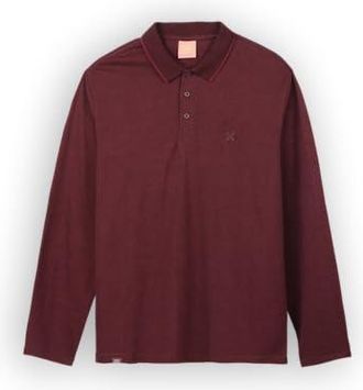 Oxbow Polo manches longues texture NAVAL Hiver 2025