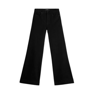 7 For All Mankind Damenjeans mit hoher Taille und ausgestelltem Bein - - Jeans - Damen - Schwarzk - W25