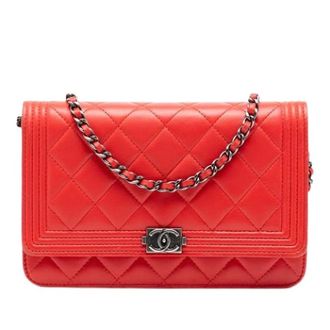 Chanel Pre-owned Boy Wallet on Chain - - Pre-owned - Damen - Rot - ONE SIZE