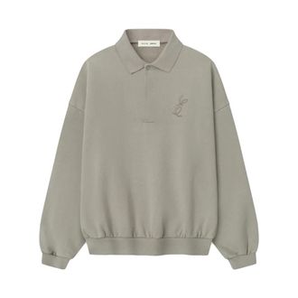Fear of God Besticktes klassisches Polo-Sweatshirt - - Sweatshirts & Hoodies - Herren - Grau - M