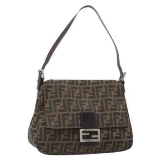 Fendi Pre-owned Vintage Zucca Canvas Schultertasche - - Pre-owned - Damen - Braun - ONE SIZE