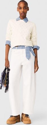 Maje Cardigan Mit Strassbesatz Vorne - Ecru - Maje