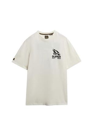 Superdry T-shirt surdimensionn&eacute; pour homme Record Label, ivoire, 3XL