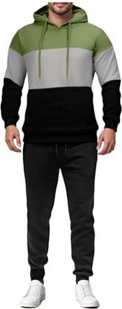 Generic Ensemble complet de sport 2026 pour homme - Surv&ecirc;tements de jogging pour homme - Tenue athl&eacute;tique d&eacute;contract&eacute;e 2 pi&egrave;ces - Ensemble de sweats assortis 